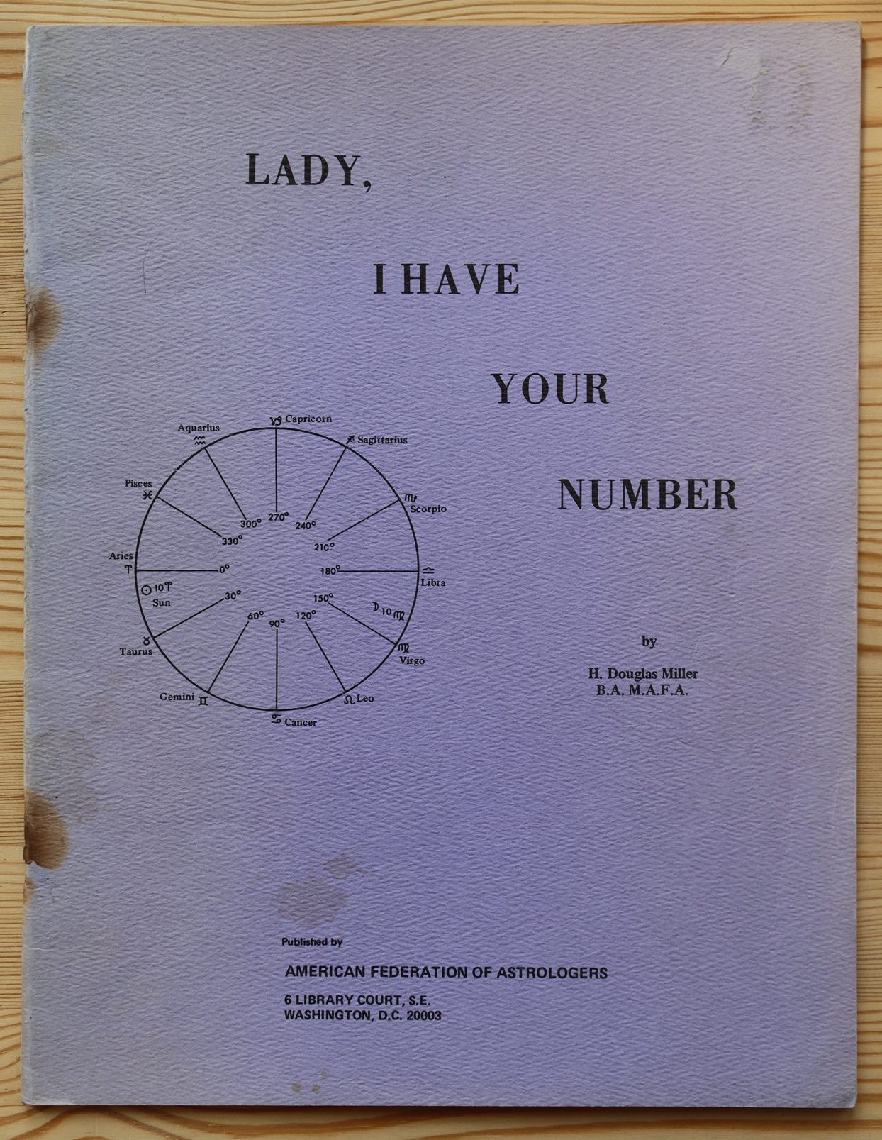 H. Douglas Miller - Lady, I Have Your Number 1972 - Astrolearn